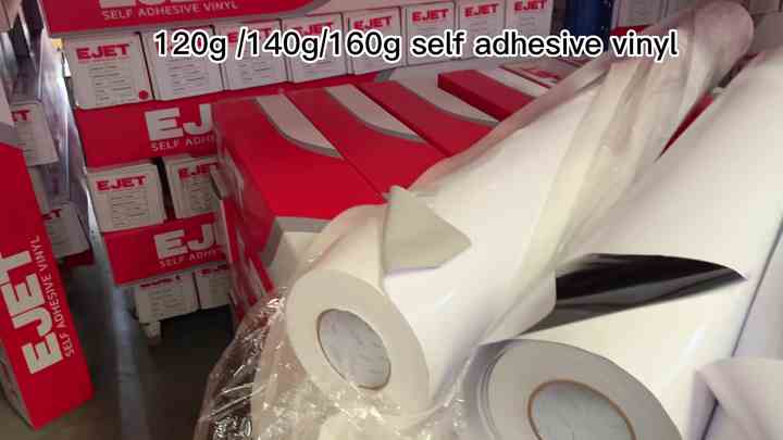 Factory 120g/140g eco solvent printable pvc vinyl roll permanent ...