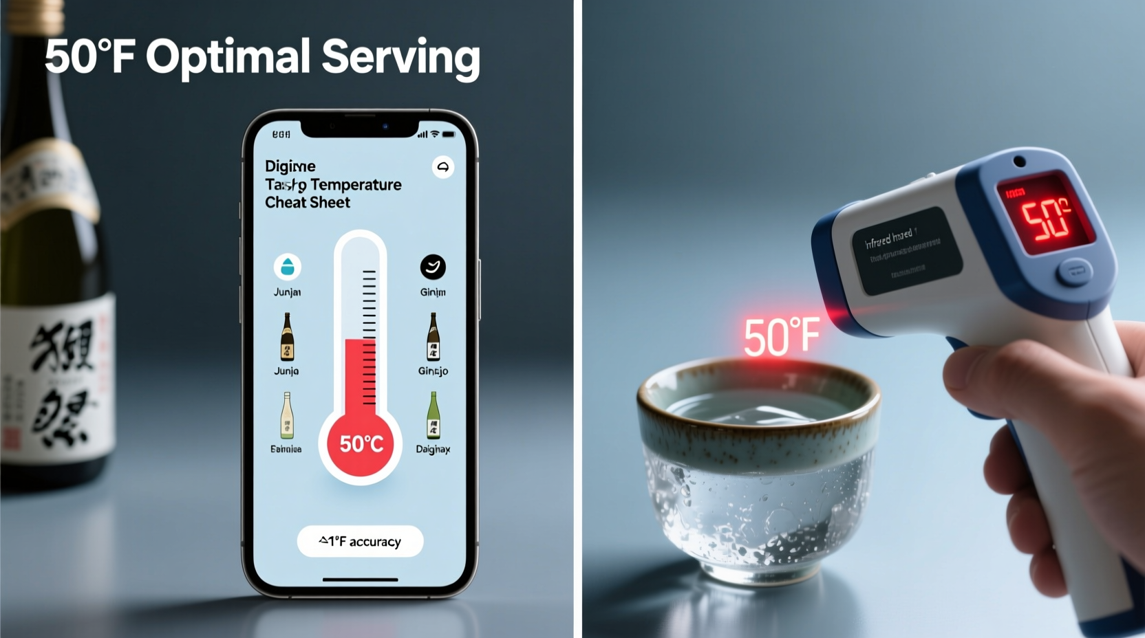 Sake Serving Temperature Cheat Sheet App Vs Infrared Thermometer—what ...
