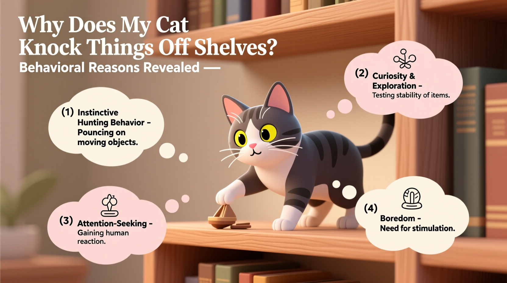 Why Does My Cat Knock Things Off Shelves Behavioral Reasons Revealed