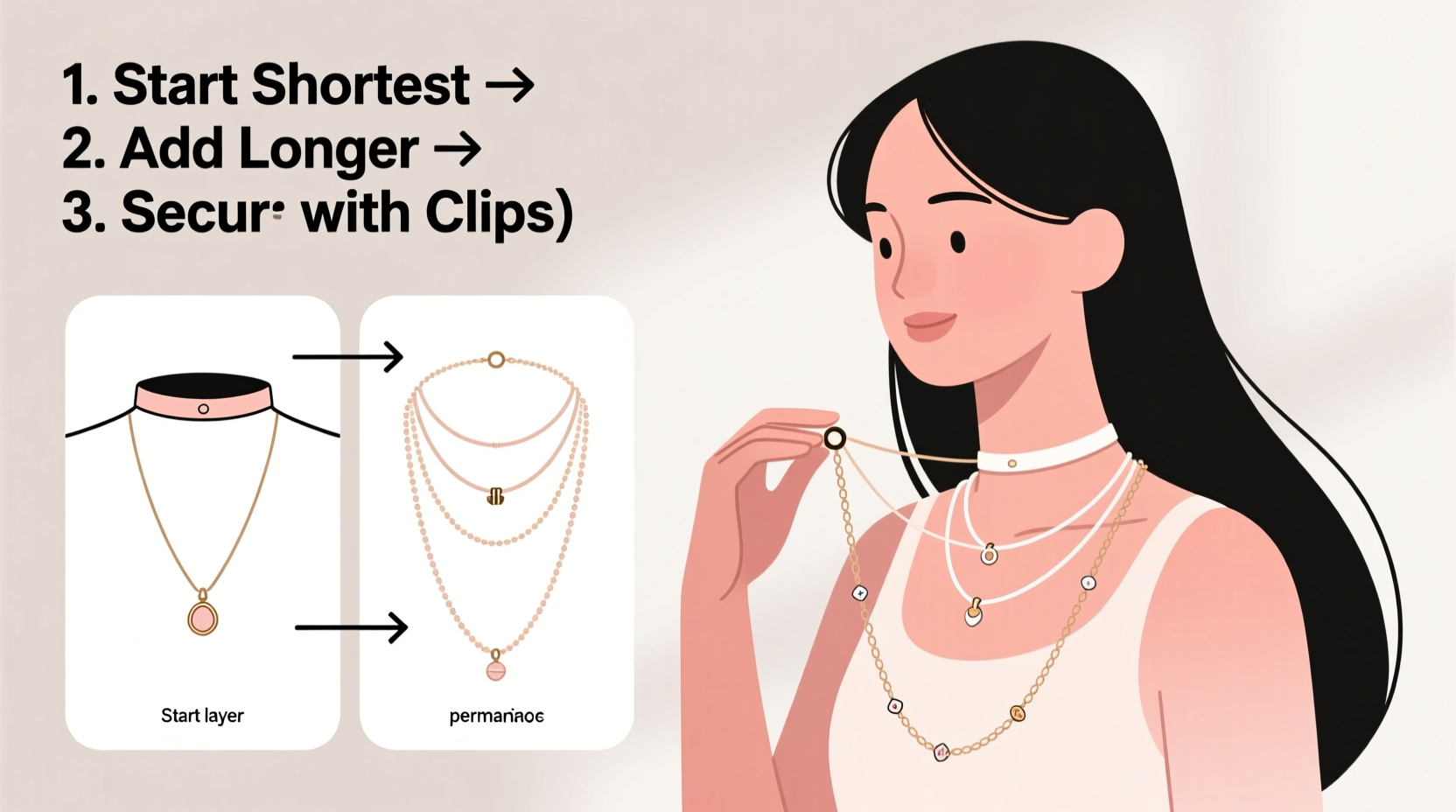 How To Layer Necklaces Without Them Tangling Into A Permanent Knot