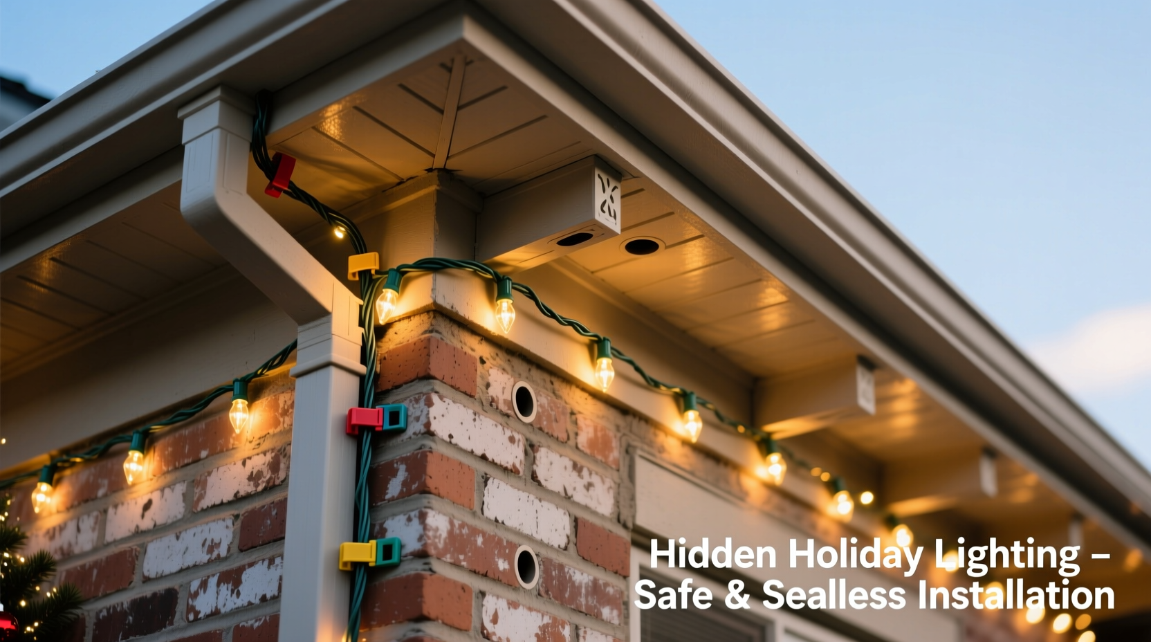 How To Hide Christmas Light Cords On A Brick Exterior Cleanly And Safely