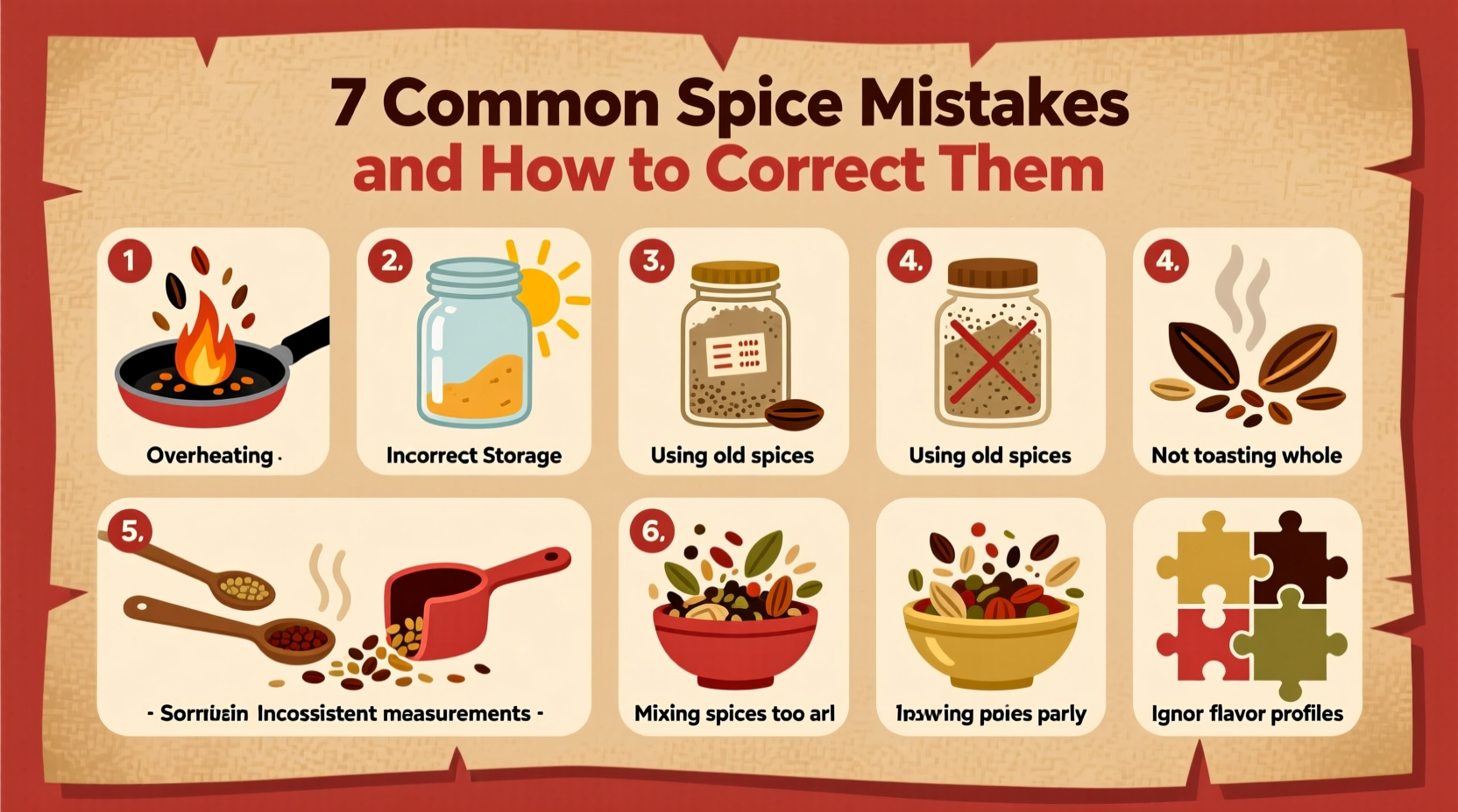 7 Common Spice Mistakes And How To Correct Them