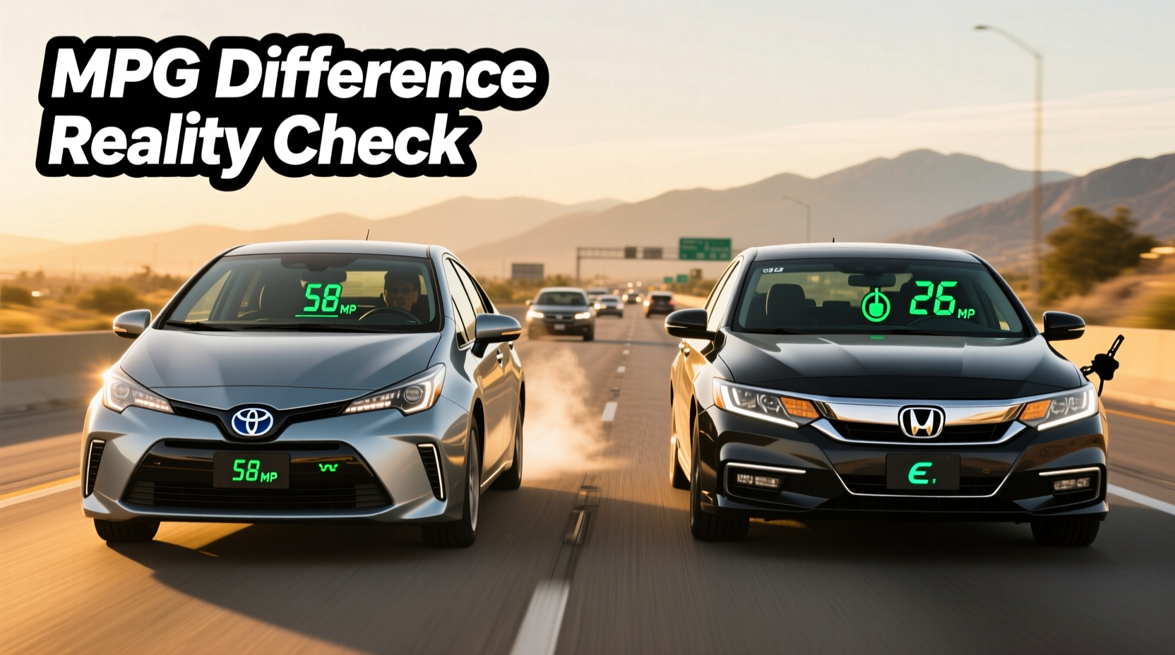 Hybrid Car Vs Gas Car Highway Driving Mpg Difference Reality Check