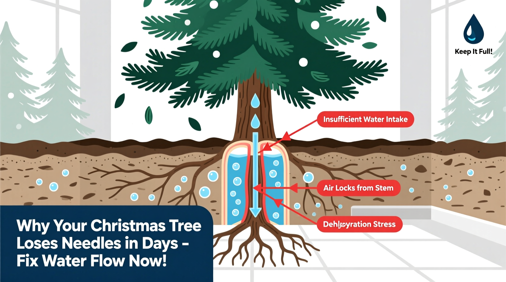 Why Does My Christmas Tree Lose Needles Within Days Fixing Water Intake ...