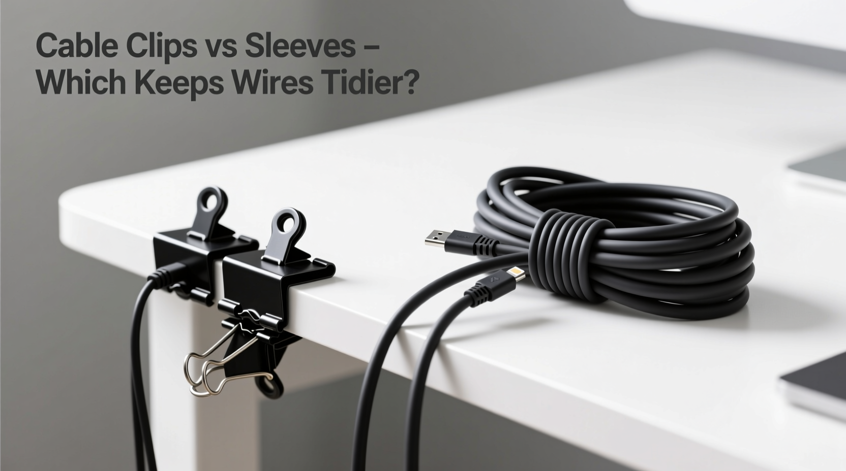 Desk Cable Organizer Clips Vs Sleeves Which Keeps Wires Tidier