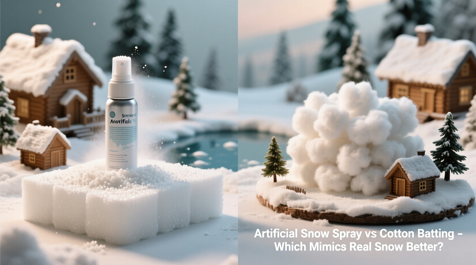 Artificial Snow Spray Vs Cotton Batting Which Mimics Real Snow Better ...