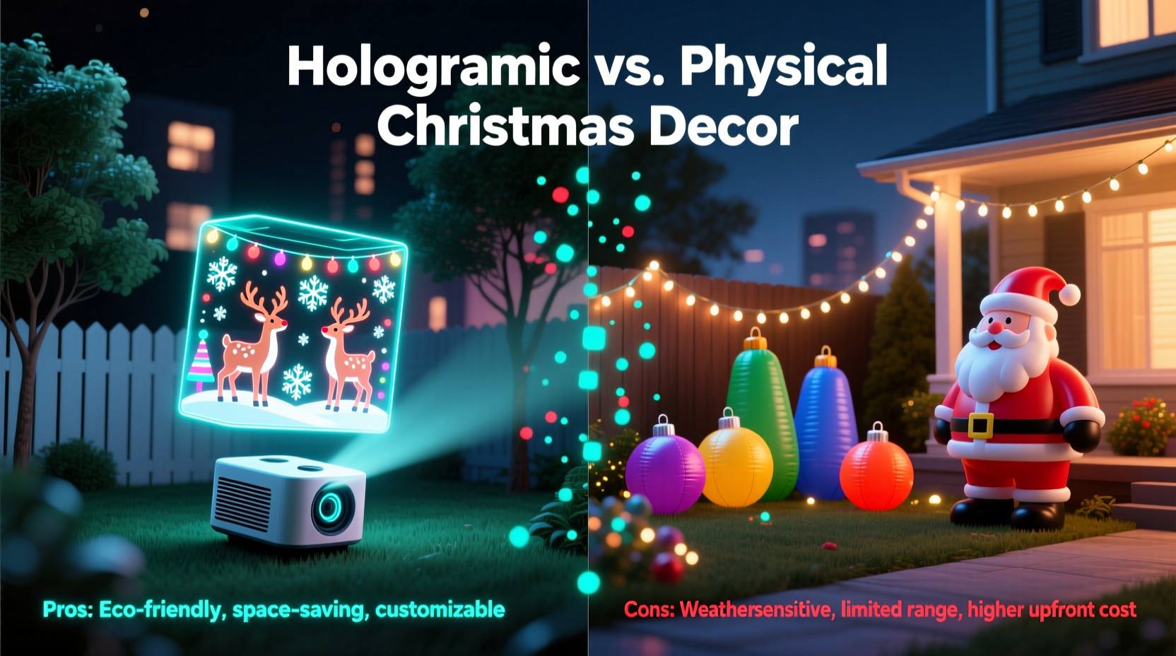 Are Holographic Christmas Projectors Worth It Compared To Physical Yard ...
