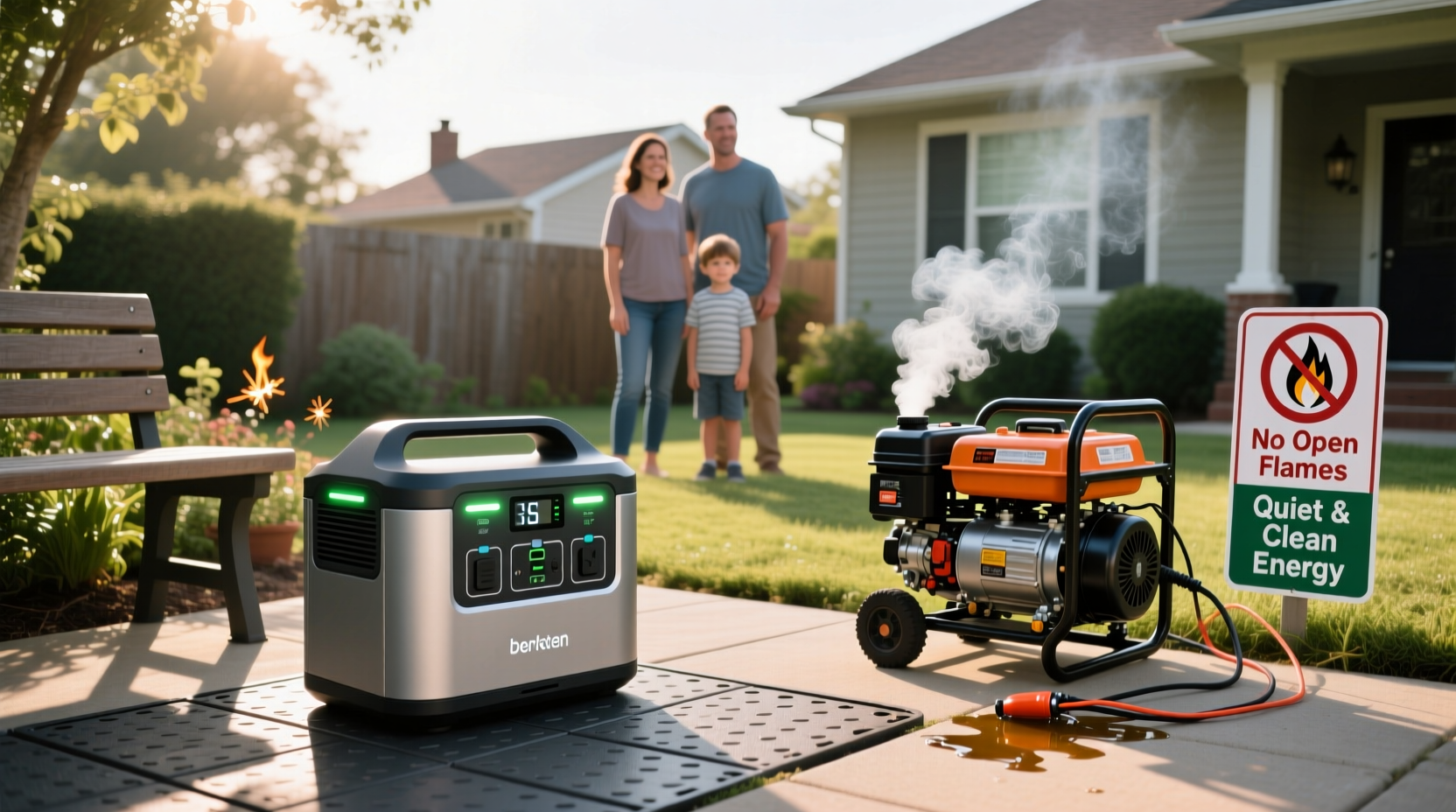Portable Power Stations Vs Gas Generators Which Is Safer For Backyard Use