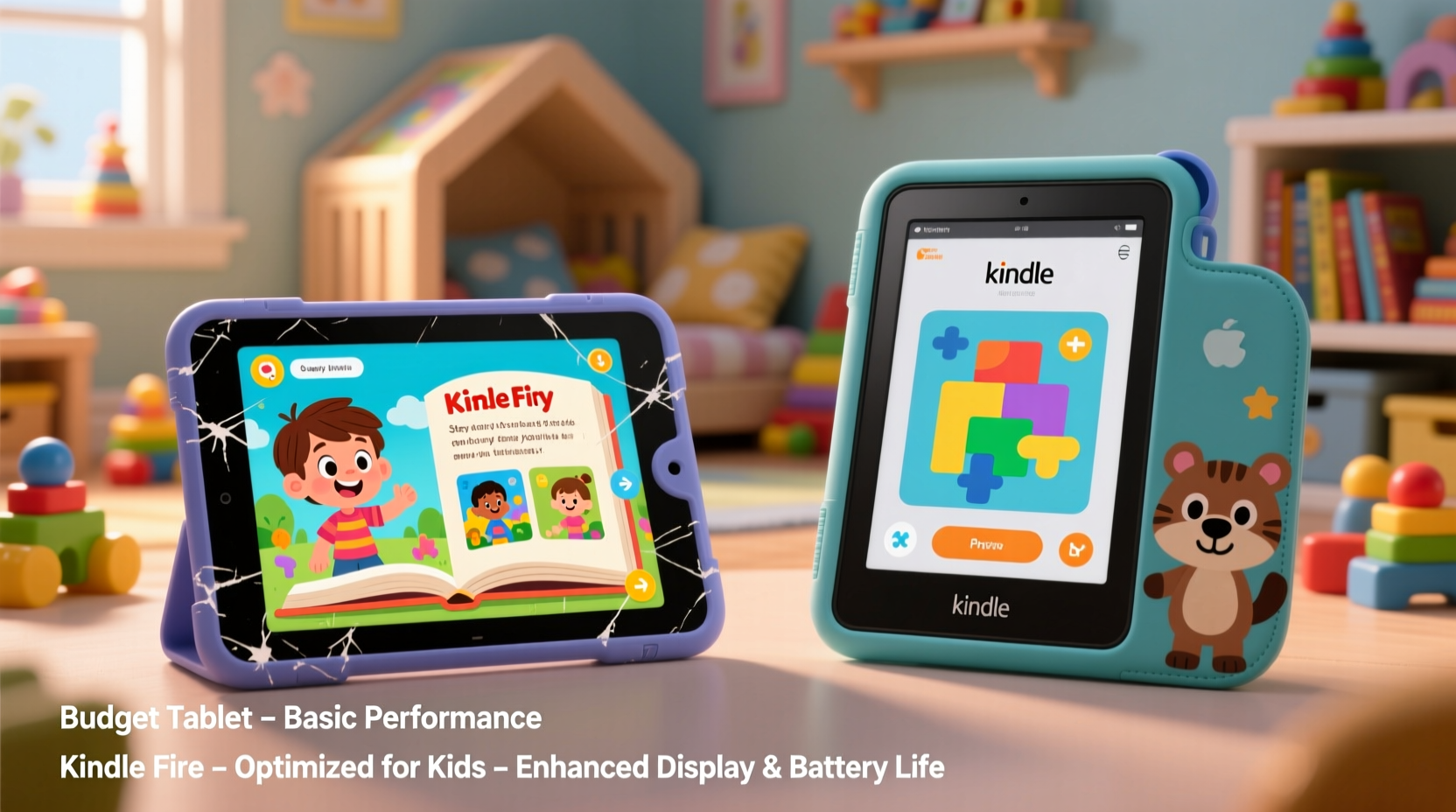 Budget Tablet Vs Kindle Fire Which Is Best For Kids Reading And Games