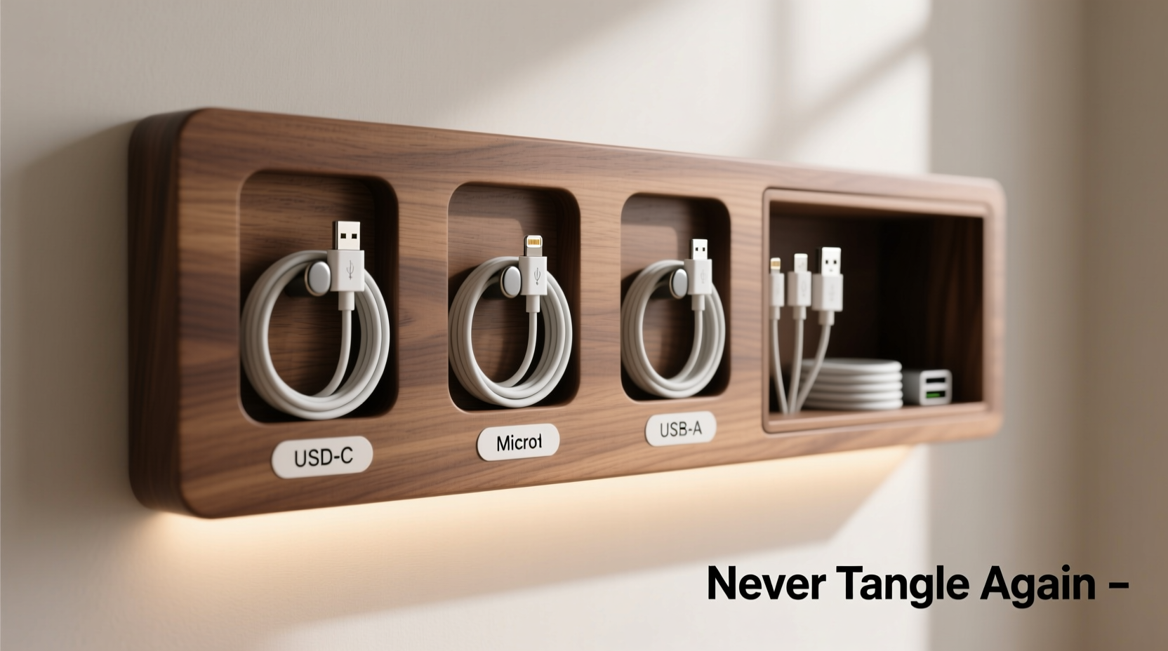 How To Organize Charging Cables So They Never Tangle Again Minimalist ...