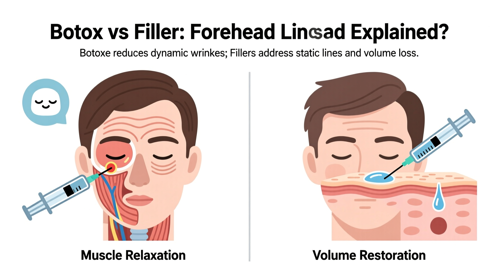 Botox Vs Filler What Is The Difference And Which One Treats Forehead Lines