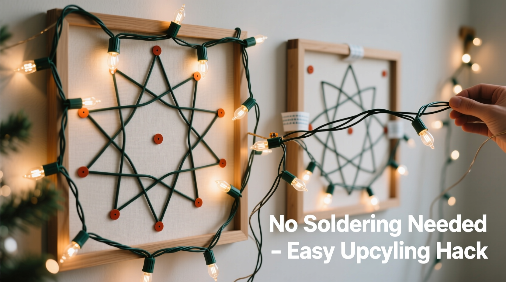 How To Repurpose Old Christmas Light Strings Into Custom Wall Art ...