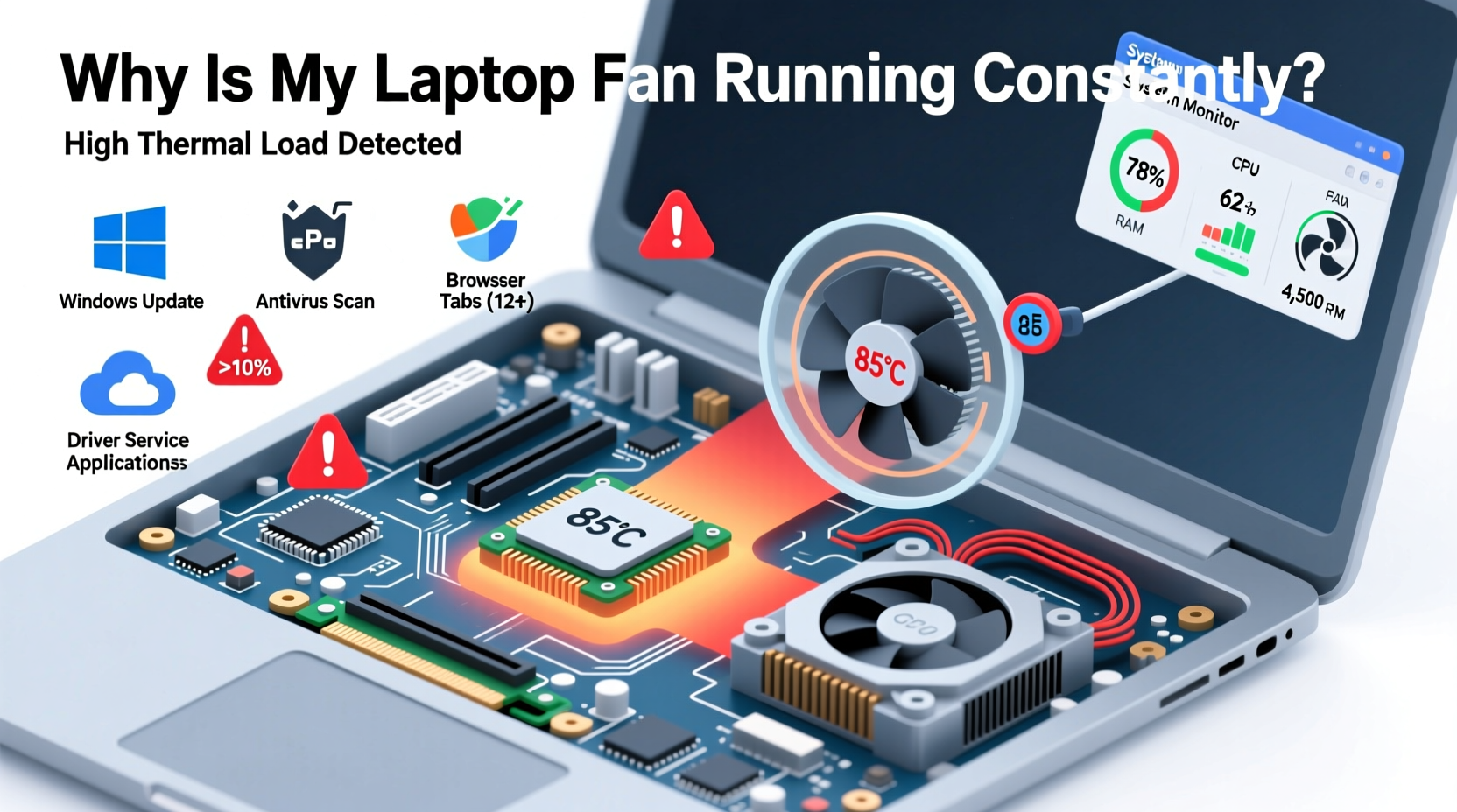 Why Does My Laptop Fan Run Constantly Even With Low Usage Diagnosing Background Processes