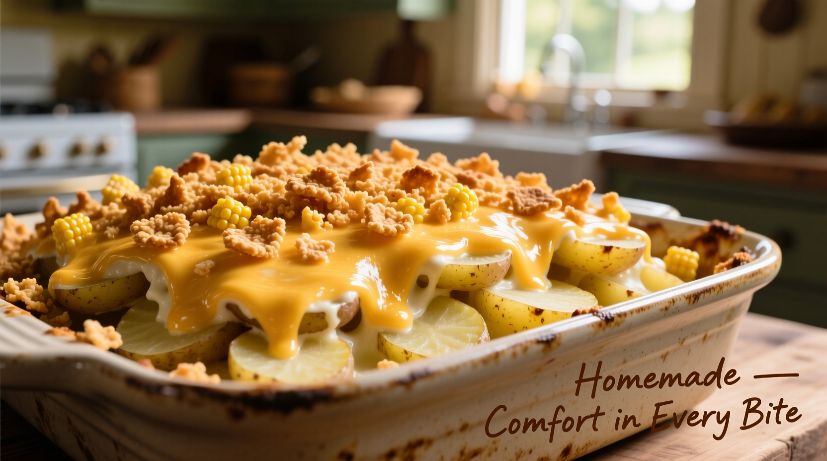 Perfect Cheesy Potato Casserole with Corn Flakes Recipe