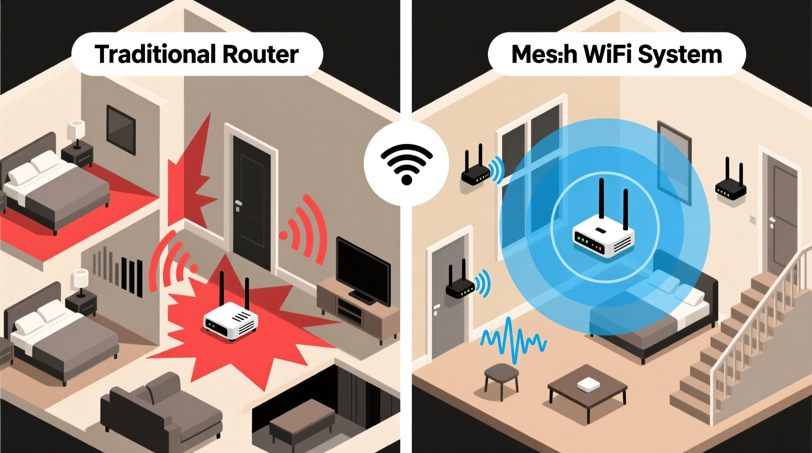 Mesh Wifi Vs Traditional Router Which Eliminates Dead Zones Better In ...
