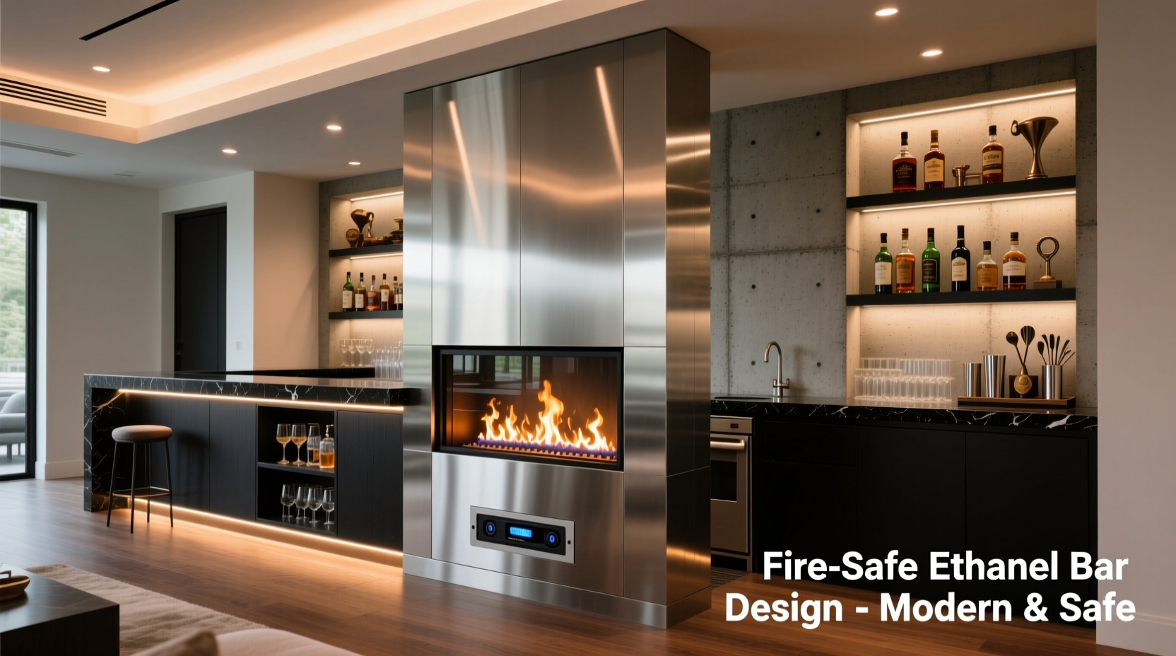 How To Build A Fire-safe Indoor Ethanol Fireplace Bar Setup At Home