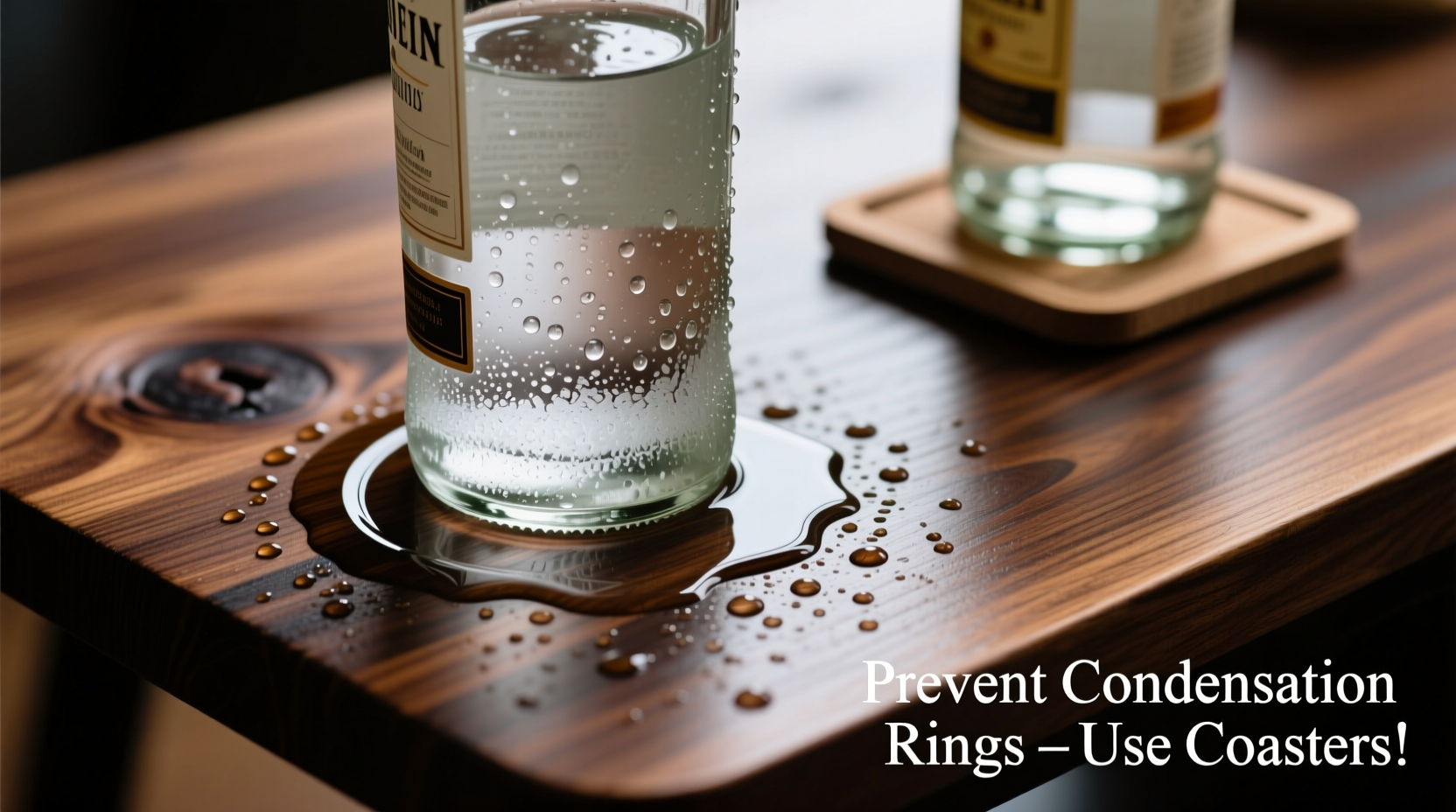 How To Prevent Condensation Rings On Wood From Chilled Spirit Bottles