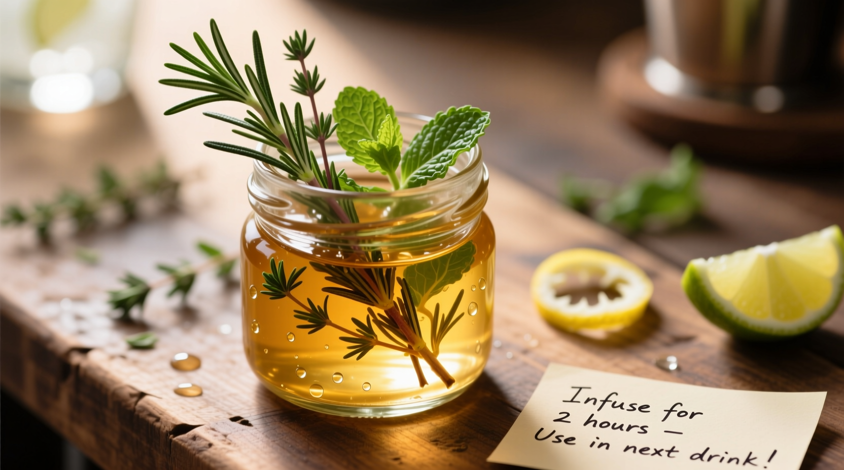 How To Flavor Simple Syrup Using Leftover Herb Stems From Cocktails