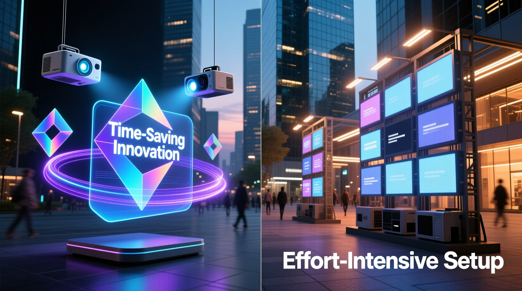 Holographic Projectors Vs Physical Light Displays Which Saves Time And ...
