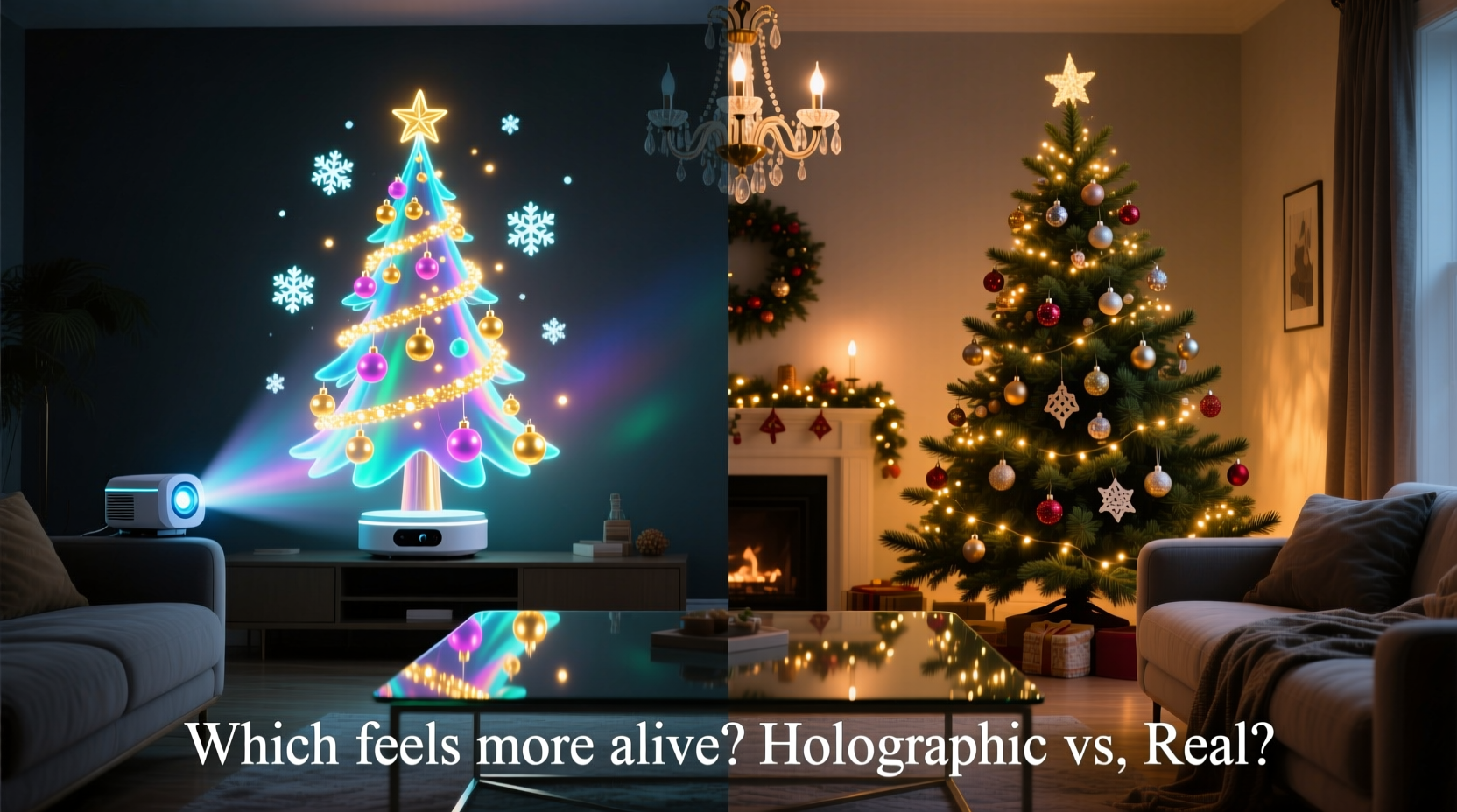 Holographic Christmas Projectors Vs Physical Trees Which Feel More ...