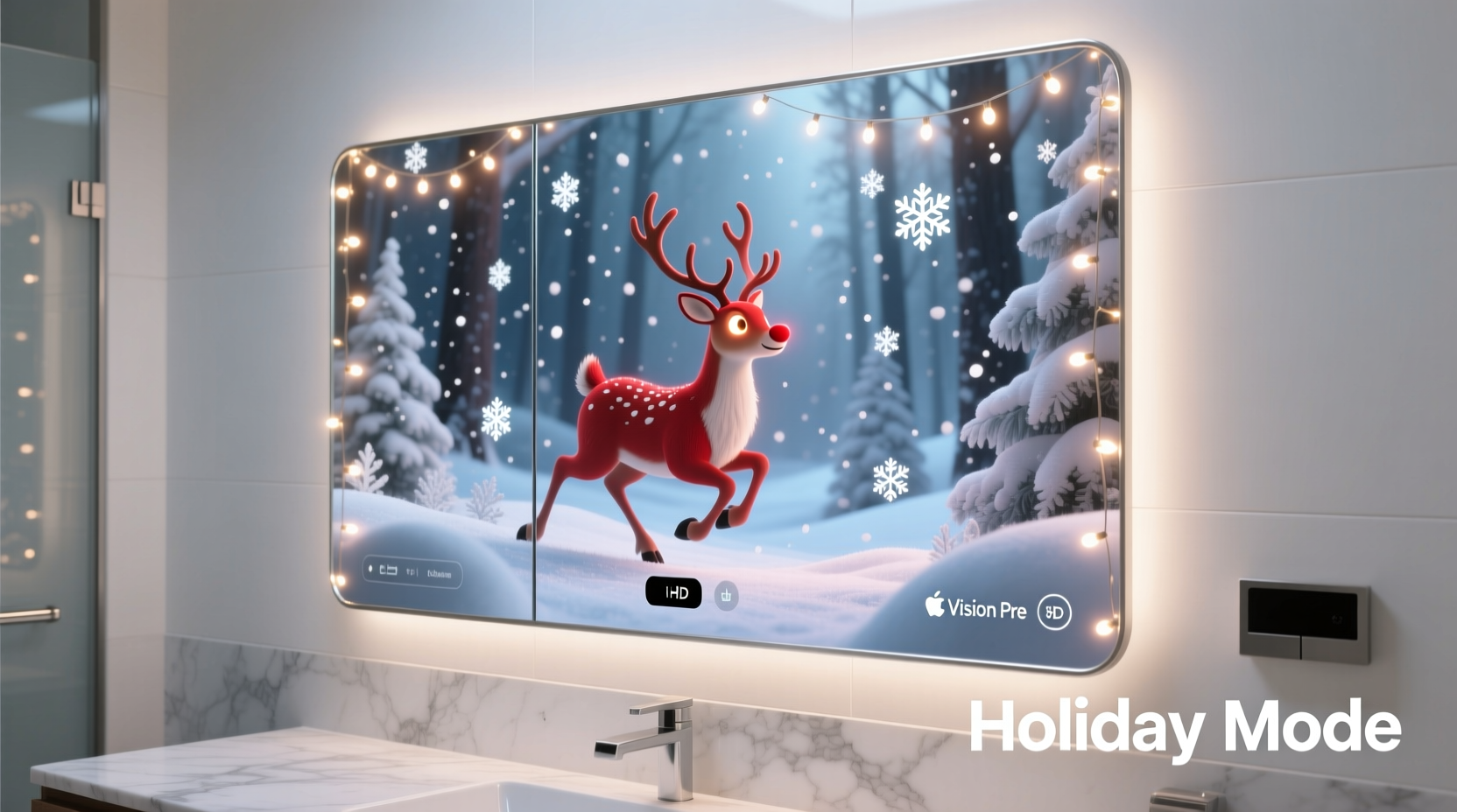Can Smart Mirrors Display Animated Christmas Scenes