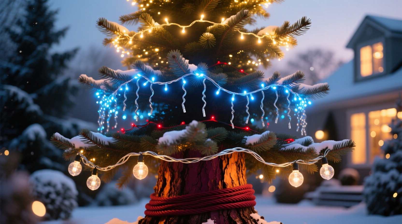 How To Layer Christmas Light Colors On Different Tree Levels For Depth
