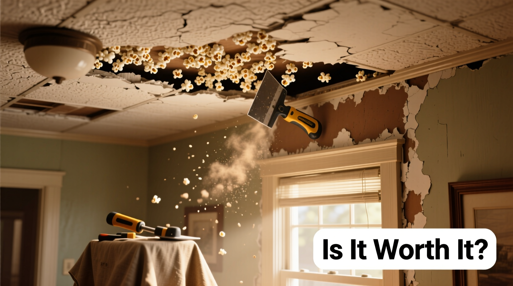 Is A Popcorn Ceiling Removal Worth The Effort And Cost