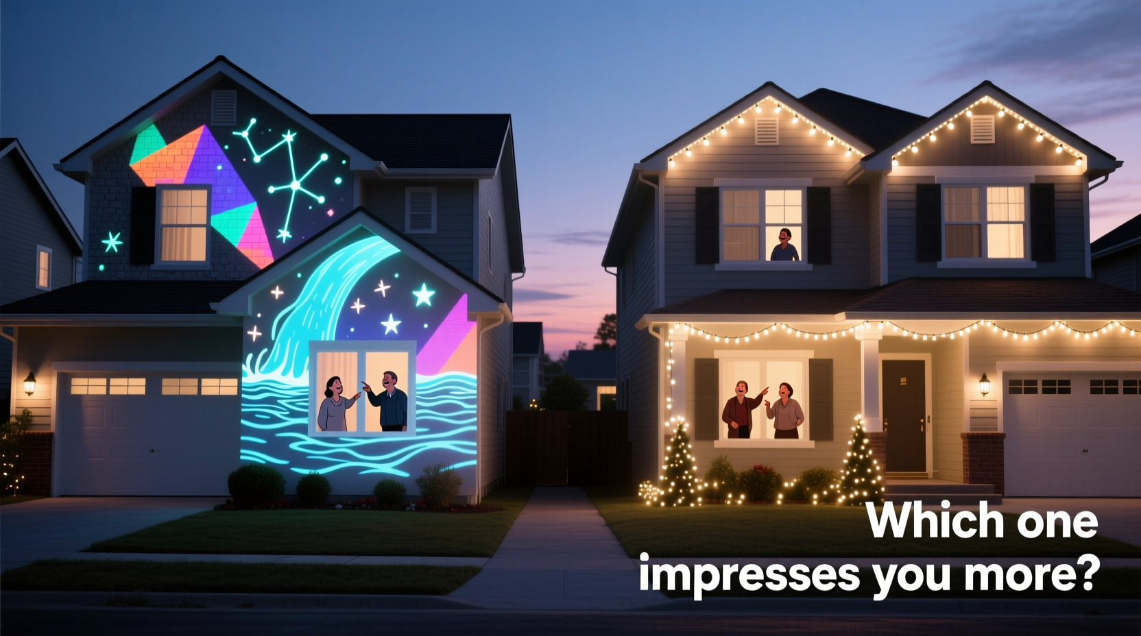 Projector Mapping On Houses Vs Physical Lights Which Wows Neighbors More