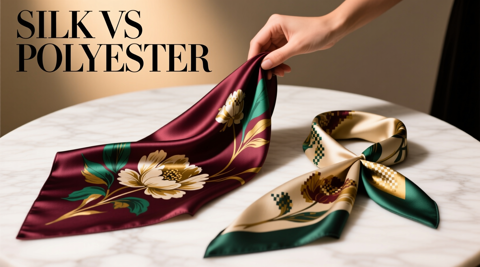 Silk Scarves Vs Polyester Prints Which Accessory Elevates Outfits ...