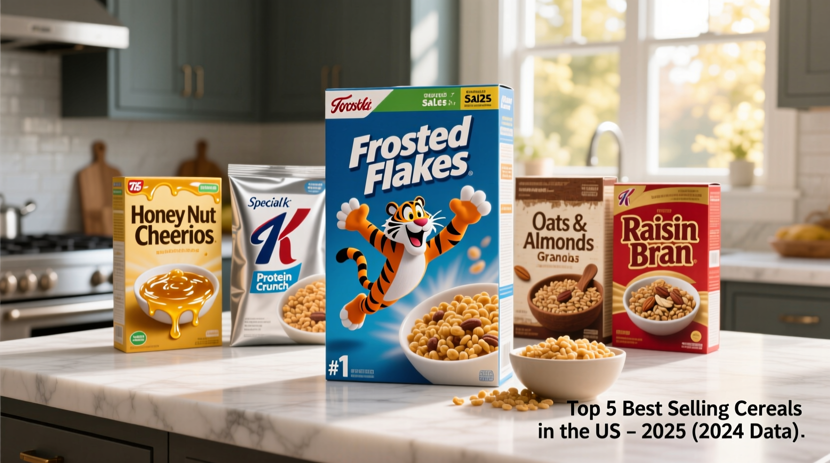 2025 Top 5 Best Selling Cereals in US: Frosted Flakes #1 (2024 Data)
