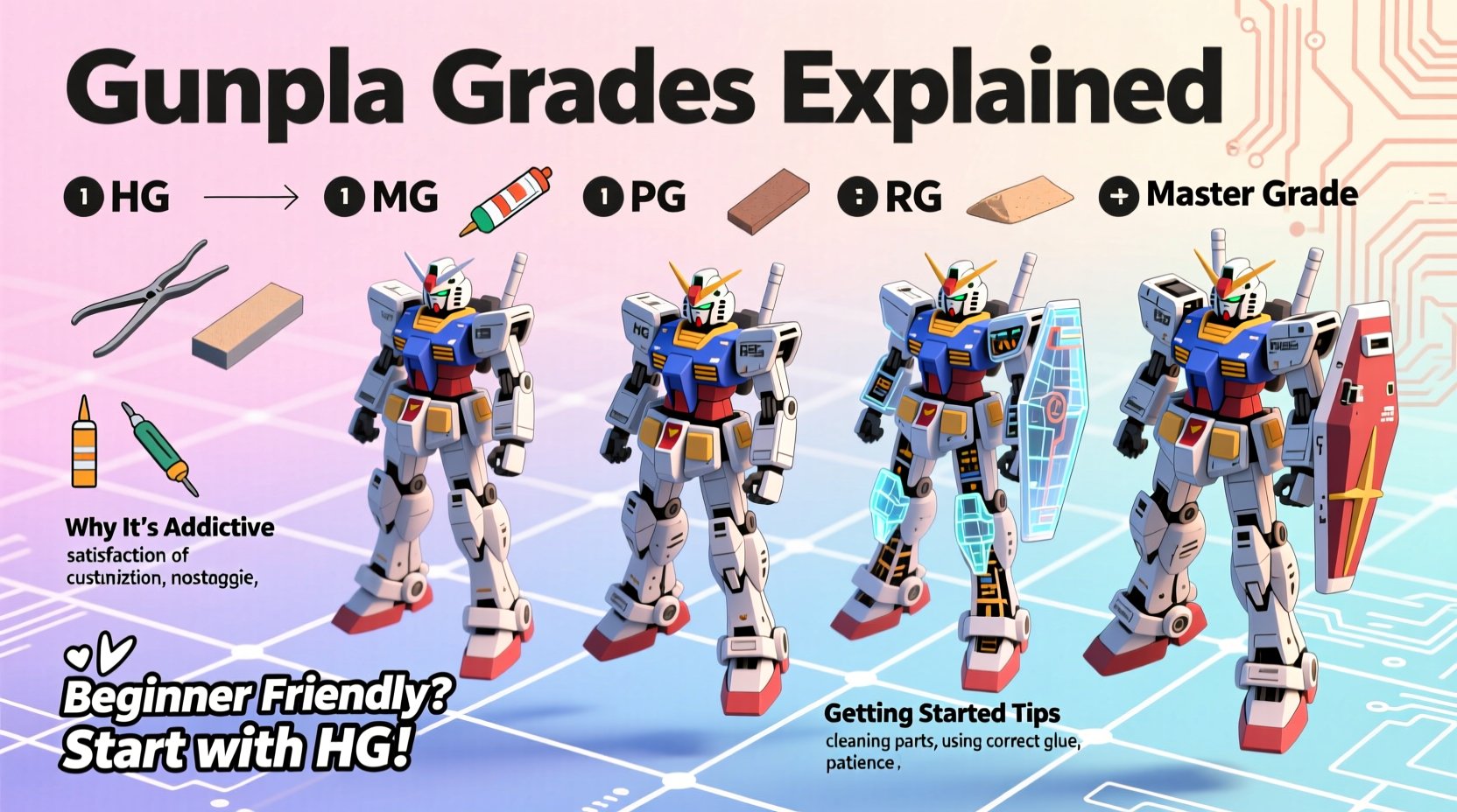 Why Is Gundam Model Building So Addictive Beginner Guide To Gunpla Grades