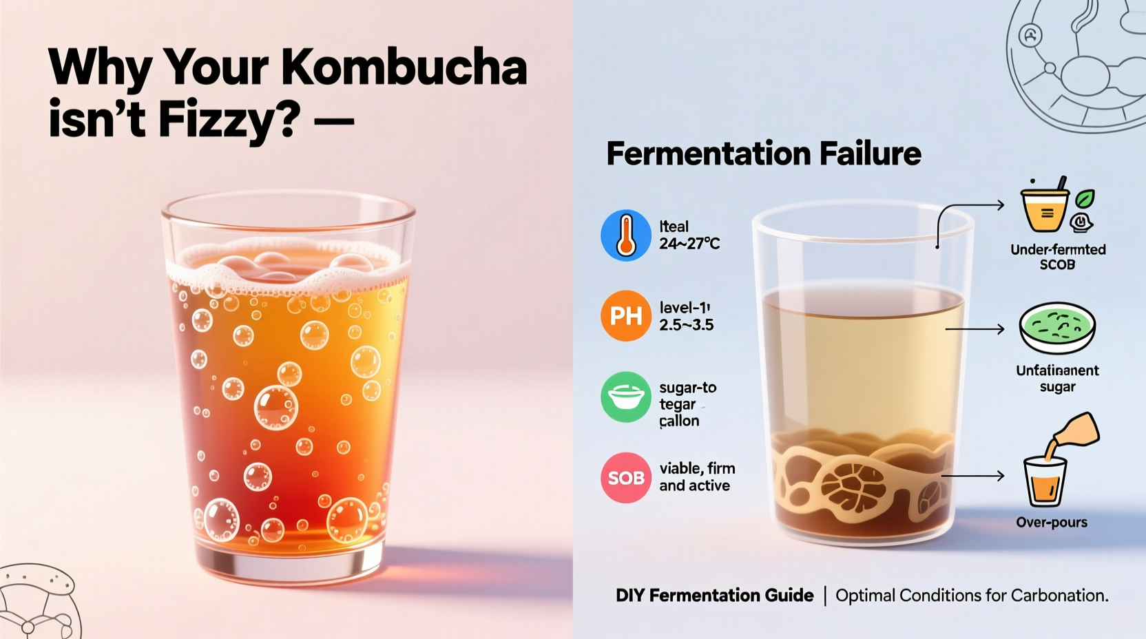 Why Is My Kombucha Not Fizzy Troubleshooting Homemade Fermentation Fails