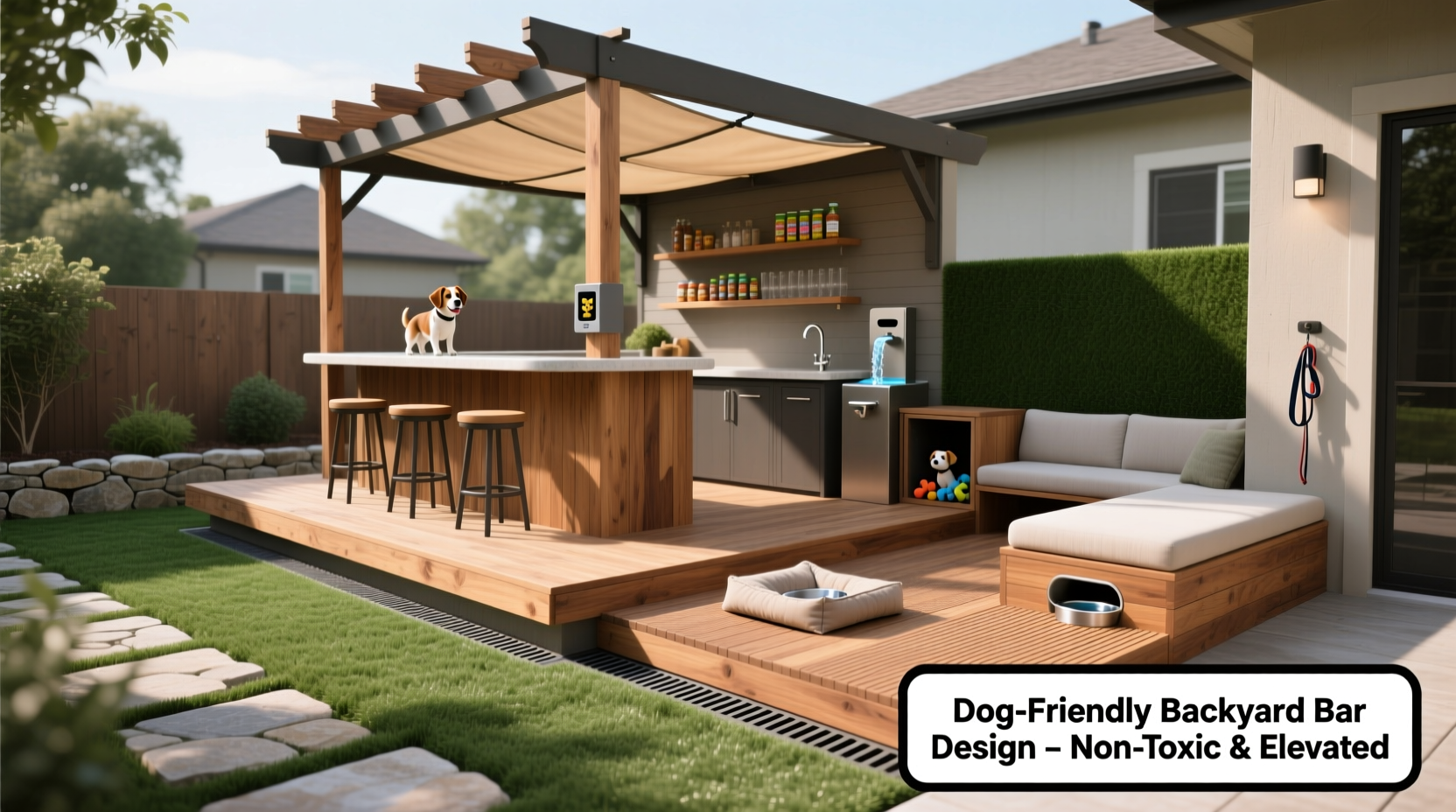 How To Build A Dog-friendly Backyard Bar With Elevated Surfaces And Non ...