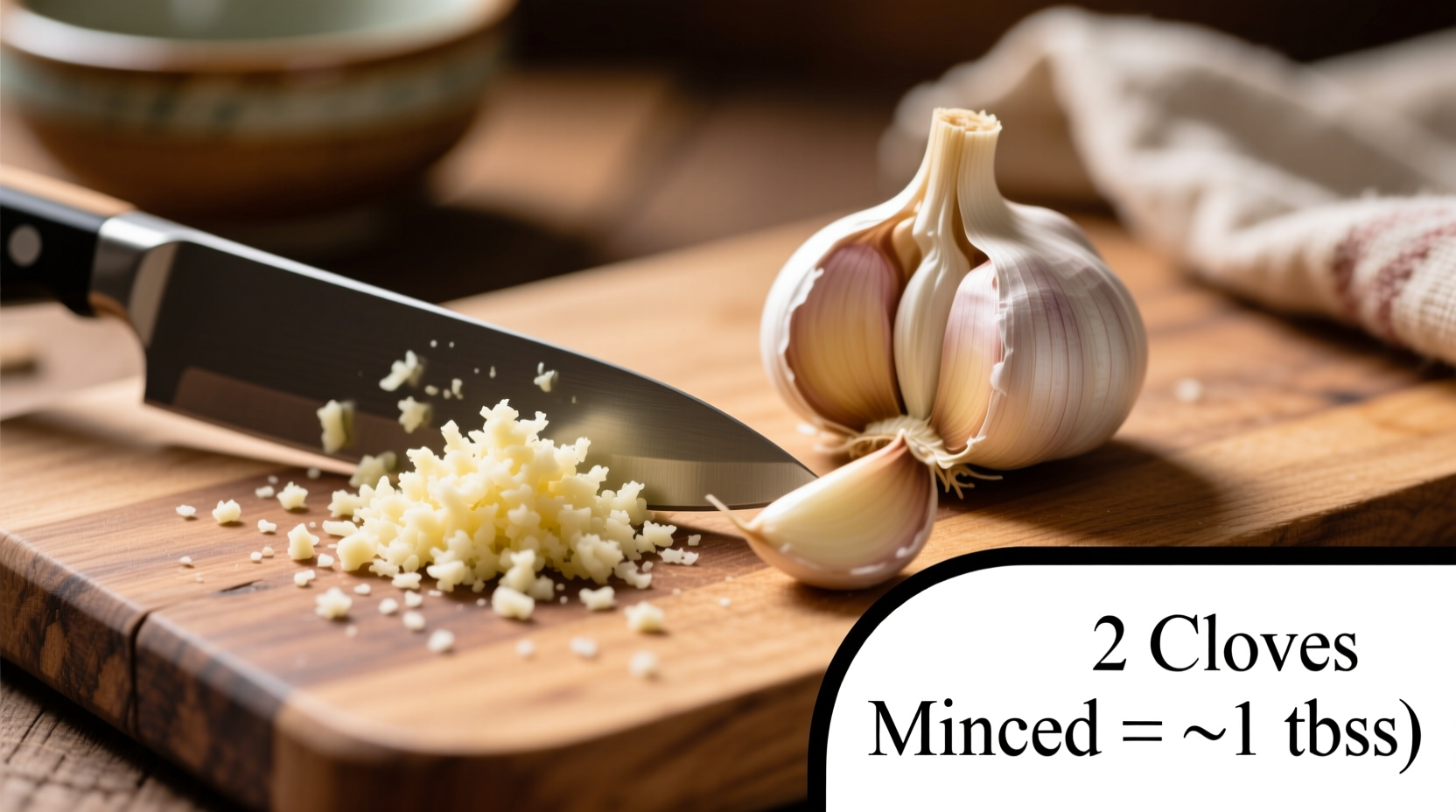 Two Cloves Garlic Minced = 1 Teaspoon (Verified Guide)