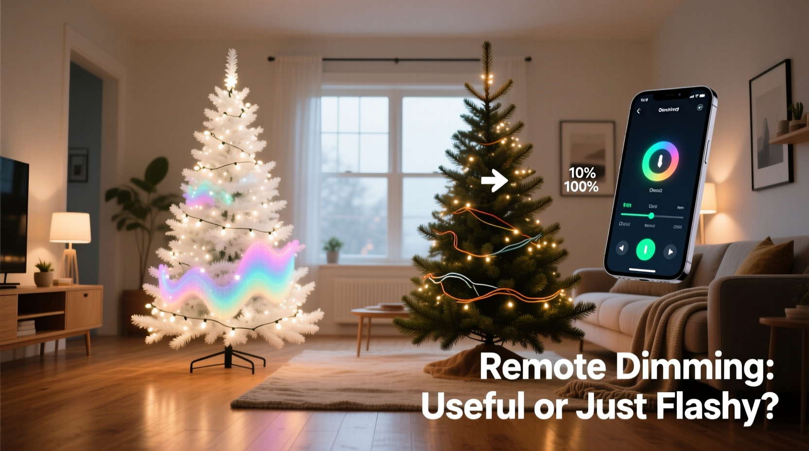 Prelit Christmas Tree With App Control Vs Manual Light Switch Trees Is ...