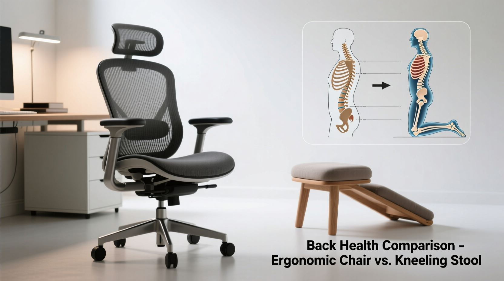 Ergonomic Office Chair Vs Kneeling Stool Which Supports Back Health Better