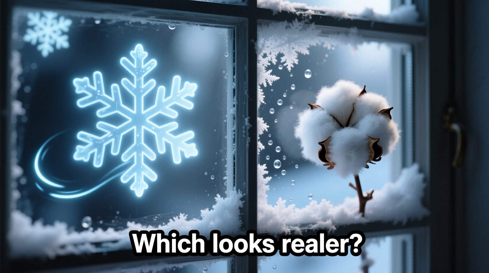 Projected Snowflakes Vs Physical Cotton Snow On Windows Which Looks Realer