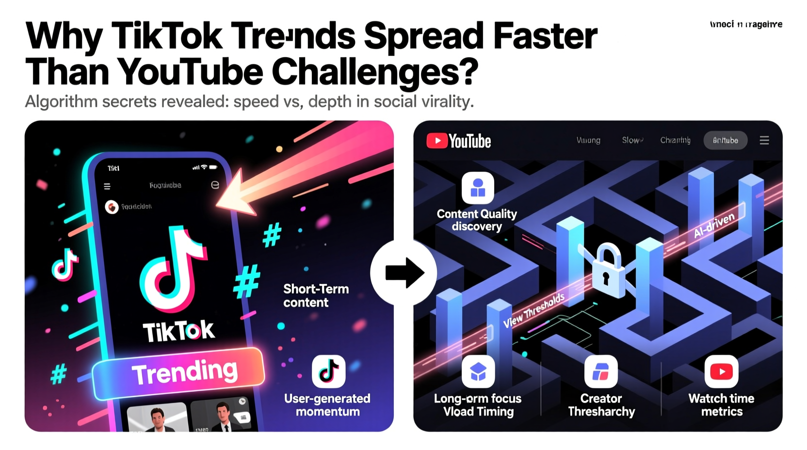 Why Do TikTok Trends Spread Faster Than YouTube Challenges Algorithm Secrets