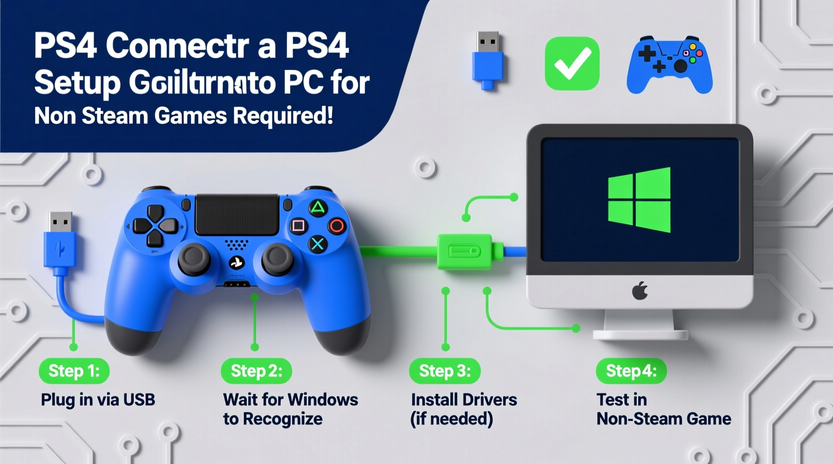 How To Connect A Ps4 Controller To Pc For Non Steam Games Easily