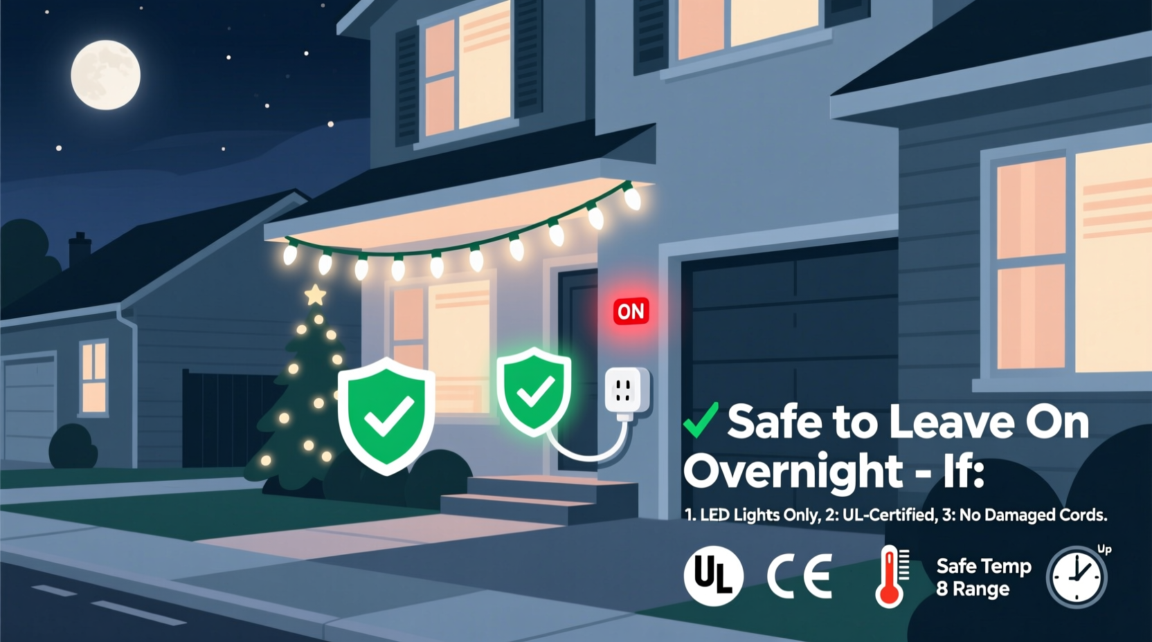 Is It Safe To Leave Christmas Lights On Overnight Modern Safety Checks