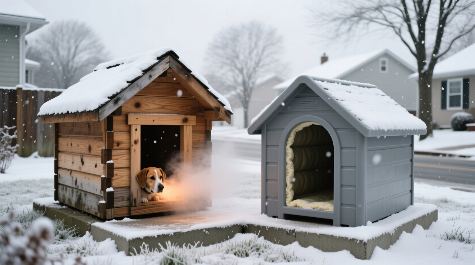 Wooden Vs Plastic Dog Houses Which Offers Better Insulation For Winter