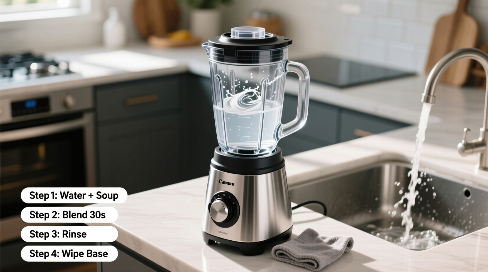How To Clean A Blender Without Disassembling The Base Safely