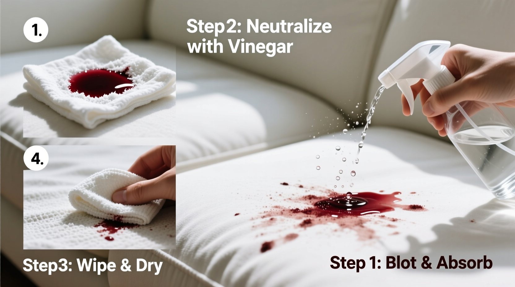 How To Remove Red Wine Stains From White Couches Without Bleaching The ...