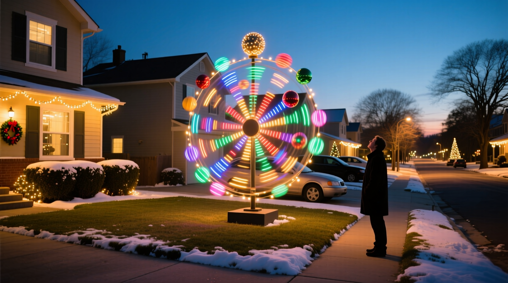 Is A Rotating Christmas Light Display Too Much For Suburban Neighborhoods
