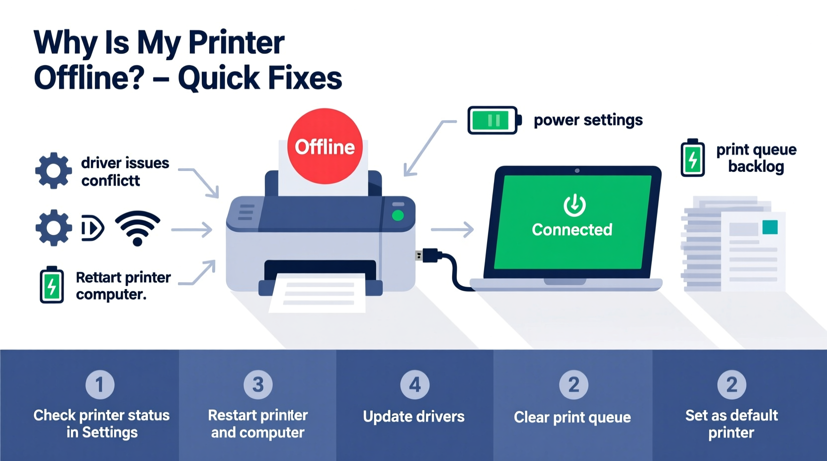 Why Does My Printer Show Offline When It Is Connected Fixes