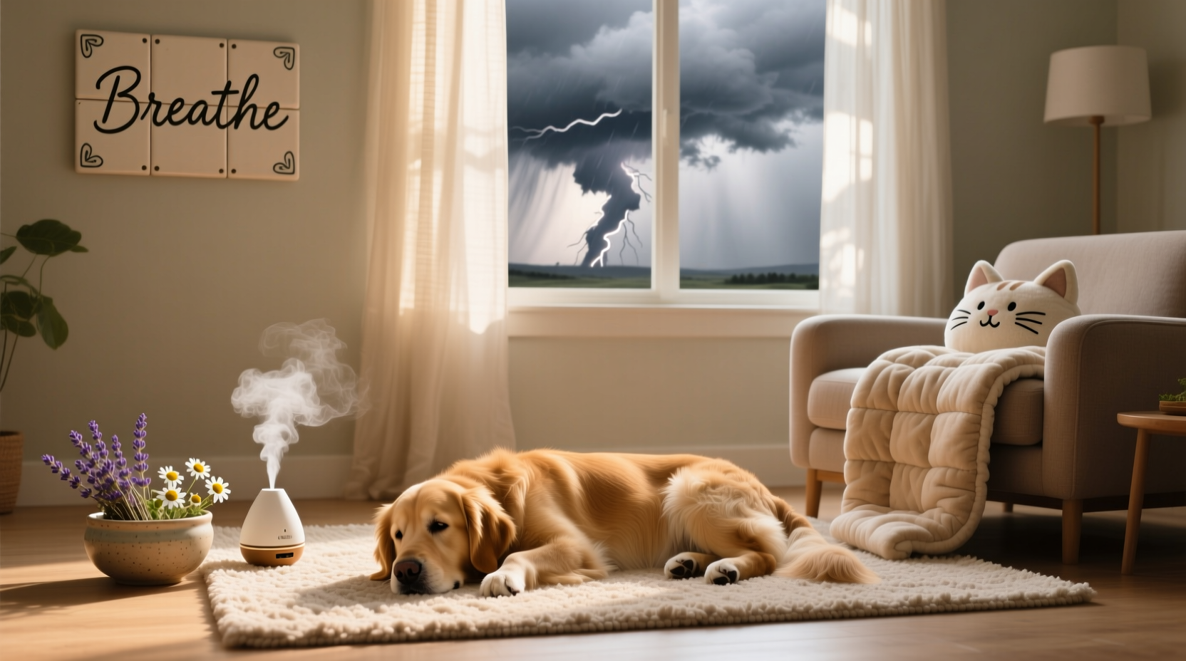 Best Natural Remedies To Calm An Anxious Pet During Thunderstorms