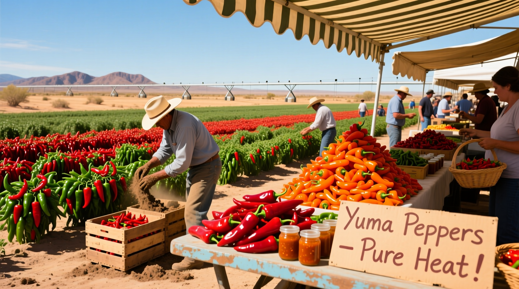 Chili Pepper Farms And Markets In Yuma, Arizona