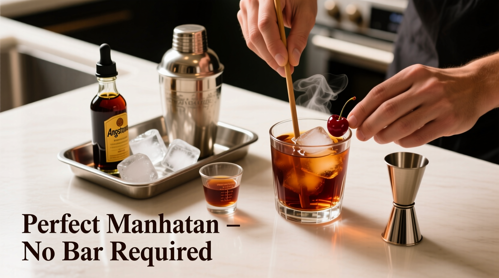 How To Make A Perfect Manhattan Without Access To A Professional Bar