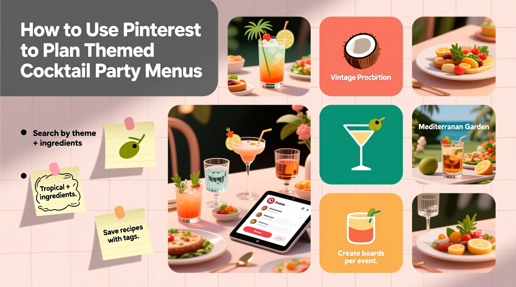 How To Use Pinterest To Plan Themed Cocktail Party Menus