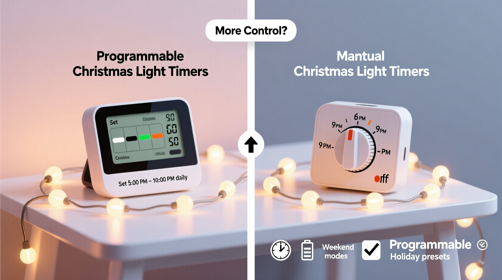 Programmable Vs Manual Christmas Light Timers Which Offers More Control